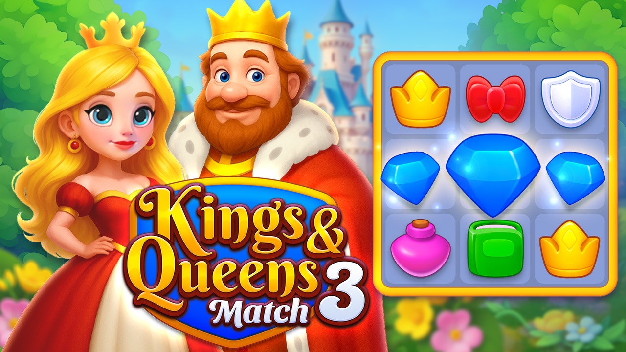 Kings and Queens Match 3 🕹️ Hrajte zdarma na Play123